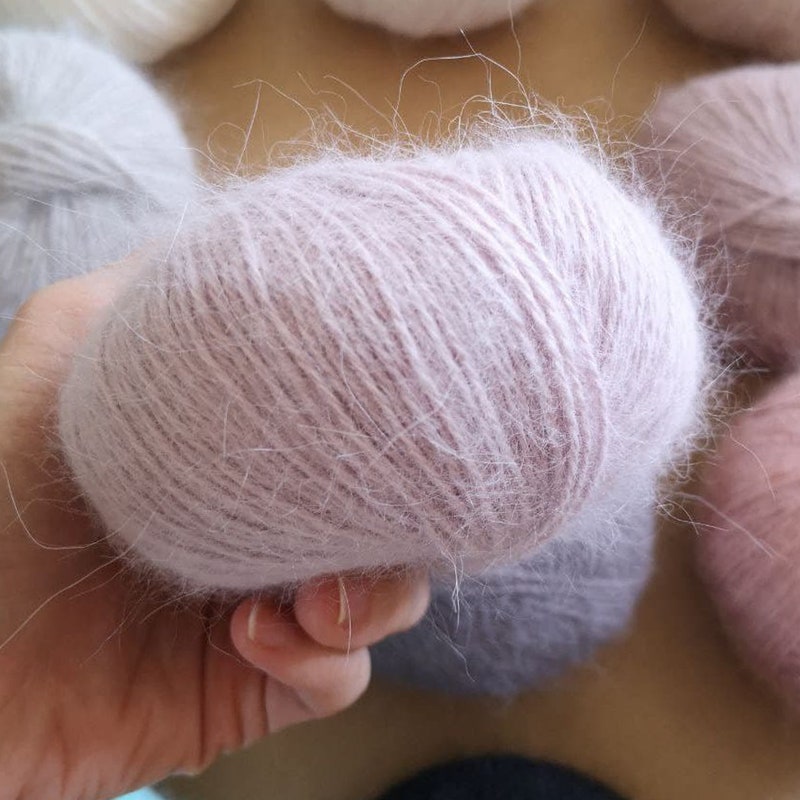White Angora Baby Yarn - Etsy