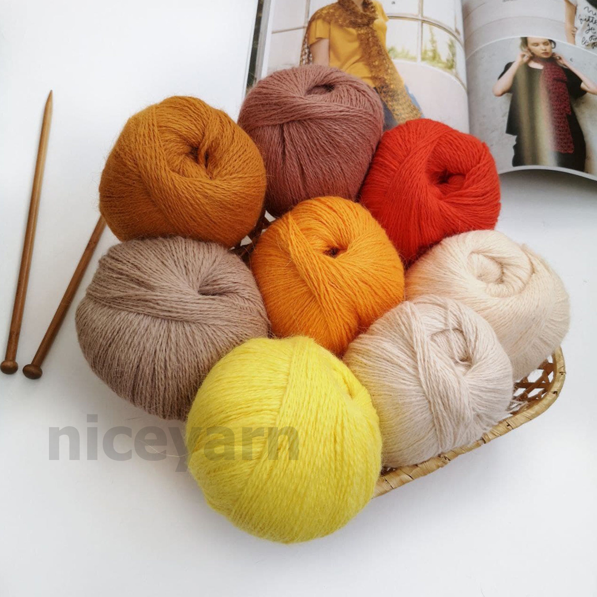 Angora Yarn Rabbit Yarn Hand Knitting Yarn Angora on Skein - Etsy Denmark