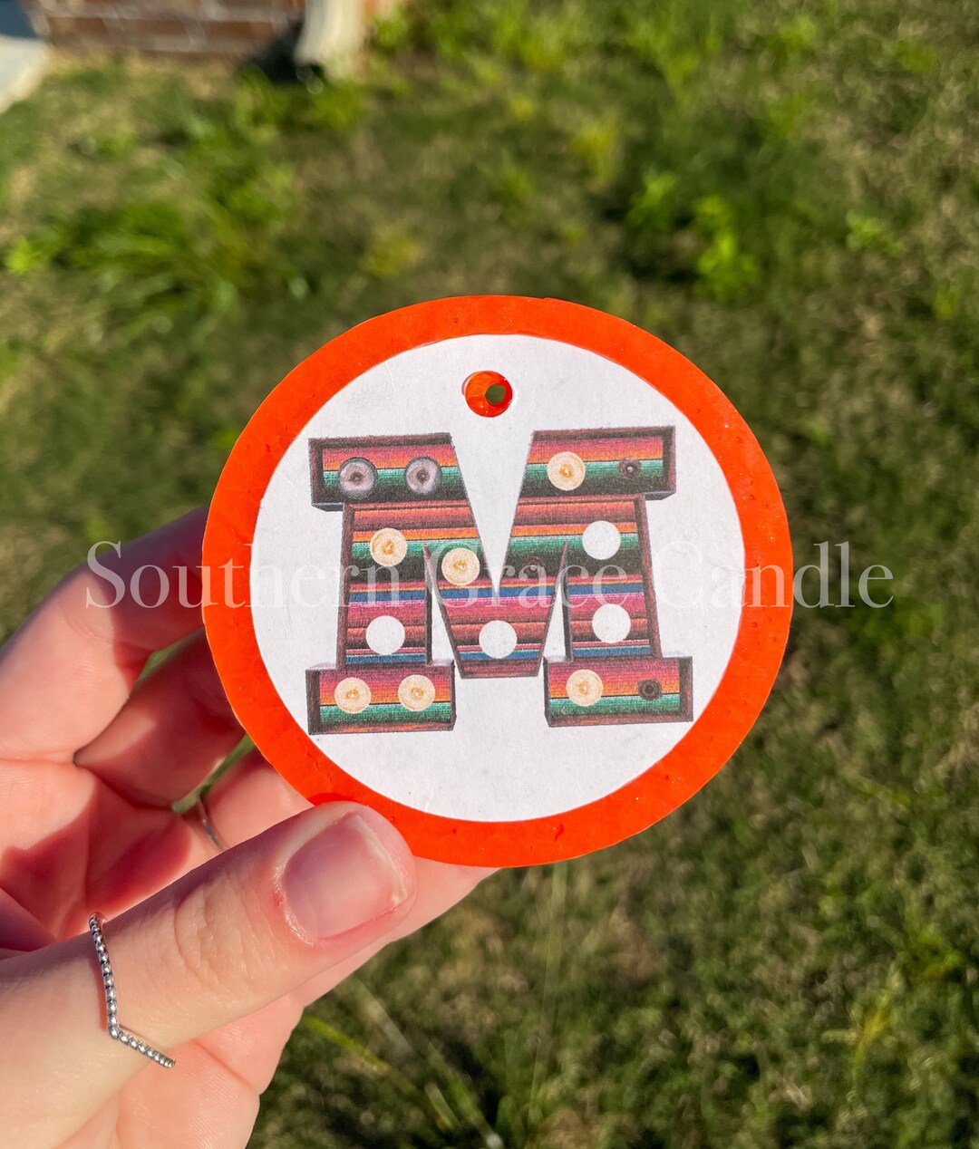 Initial Car Freshie | Marquee Letter Car Freshie | Serape Initial ...