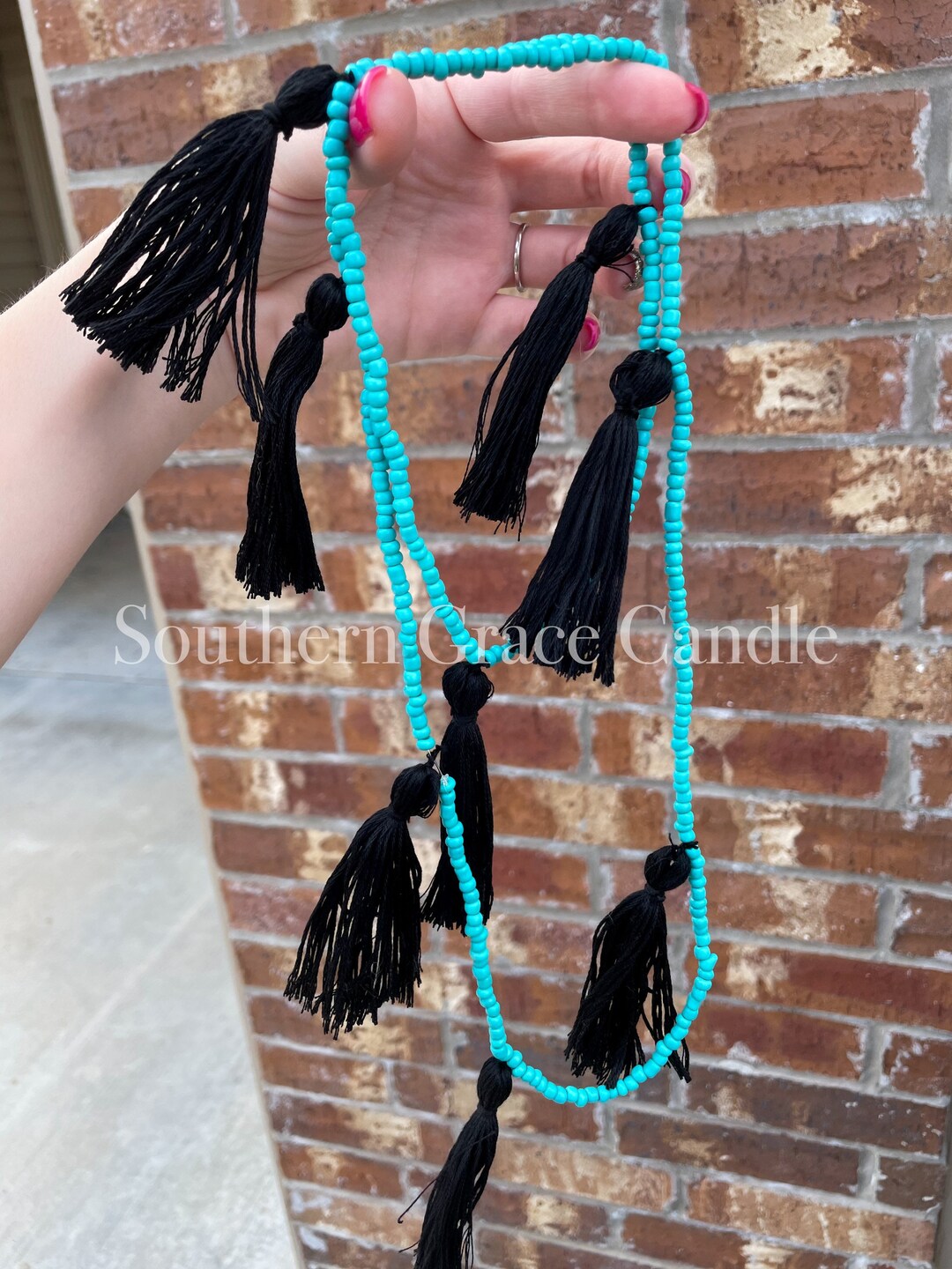 Turquoise Car Charm | Tassel Car Charm | Beaded Car Charm | Car ...