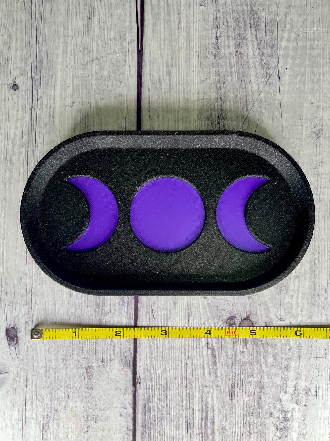3D Printed Moon Phase Trinket/jewelry Tray, Black, Purple, Aqua, Blue ...