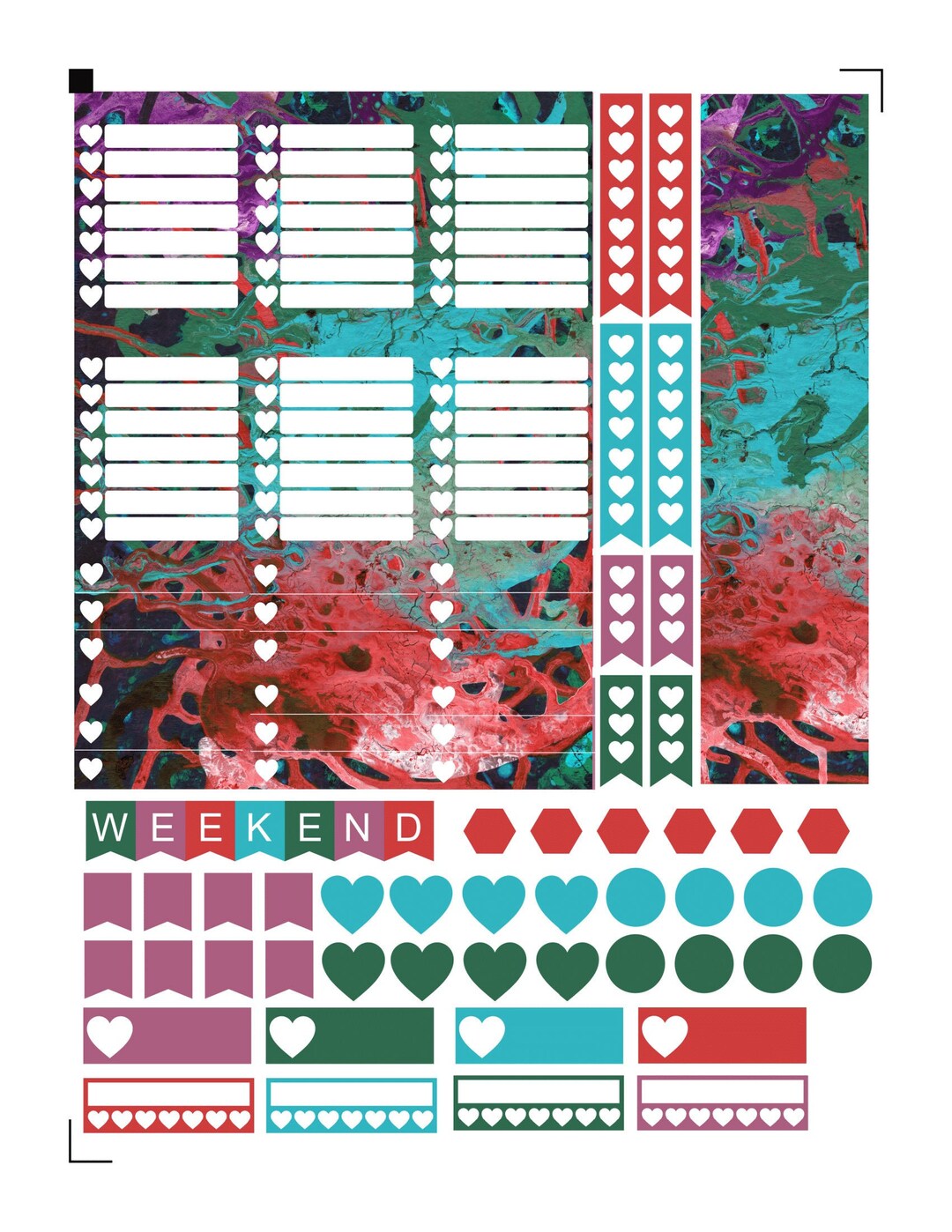 Abstract Planner Stickers - Etsy