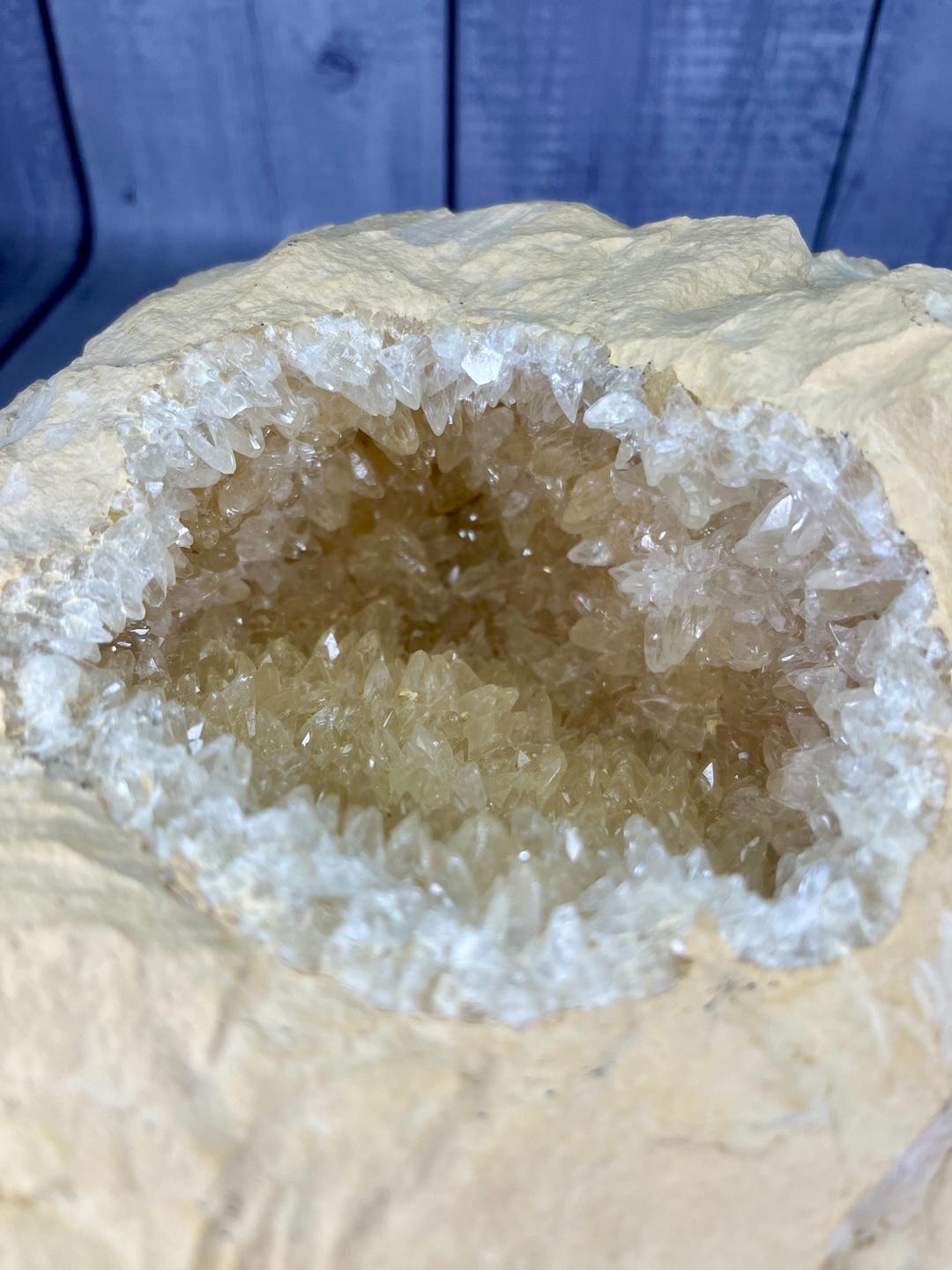 Extra Large Dogtooth Quartz Specimen in Clay, Clear, Natural Clear ...