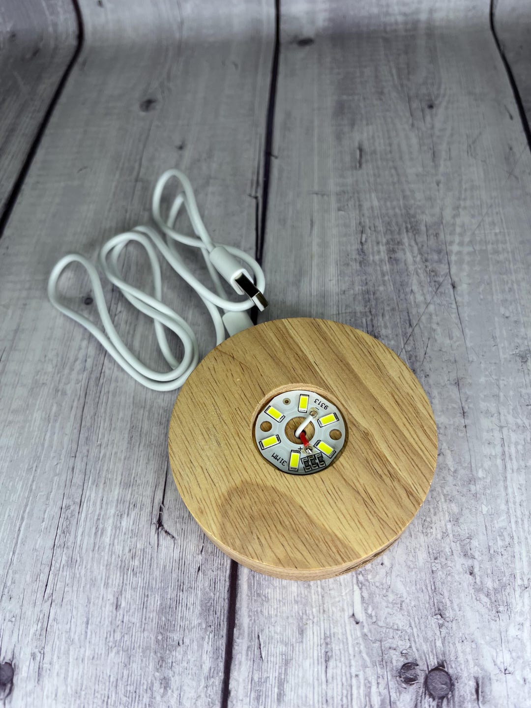Clear White Light, Wooden Stand, Solid, 4” or 2.25” - Etsy