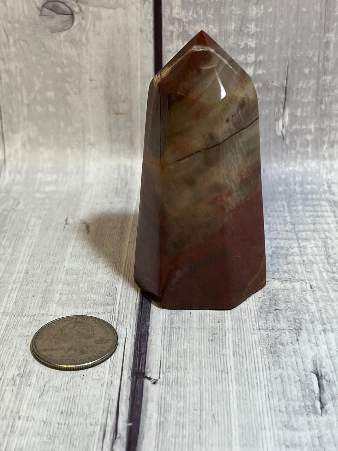 Petrified Wood Tower | Grounding & Ancestral Wisdom Stone | Root Chakra ...