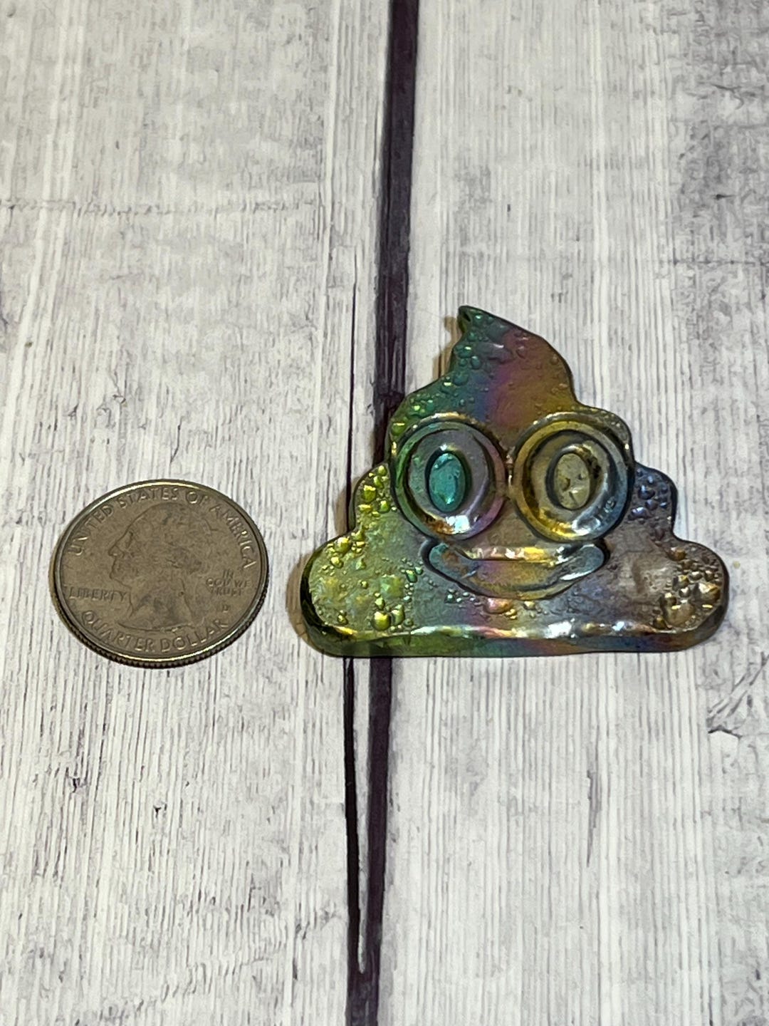 Rainbow Bismuth Poo Emoji | Transformation & Ascension Stone | Chakra ...