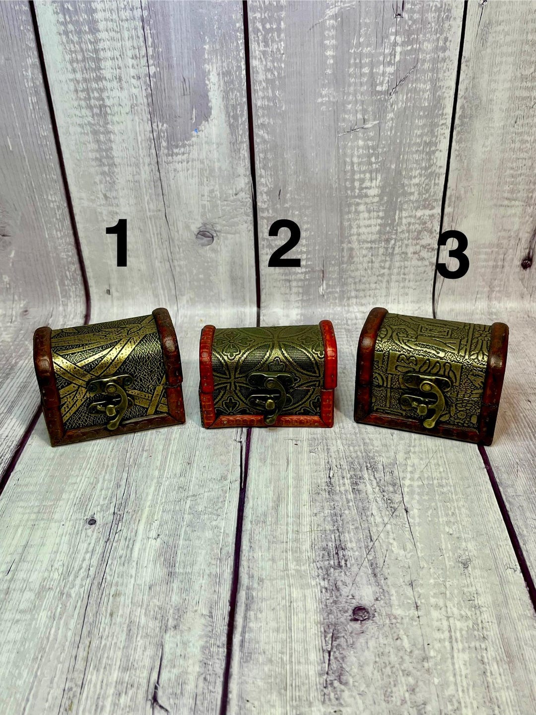 Wooden, Treasure Chest Type Boxes, Metal Hinge, Metal Latch, Large ...