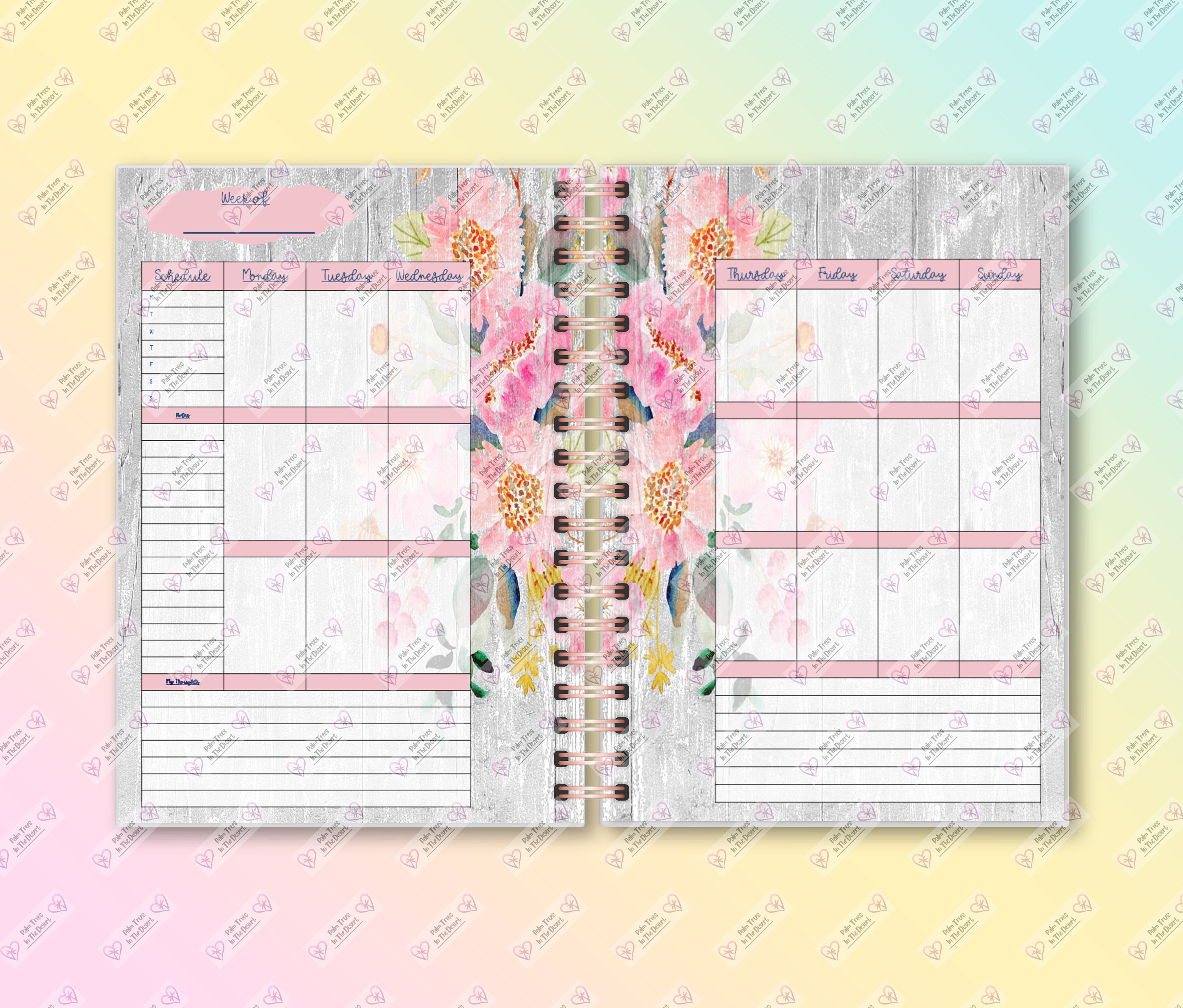 Undated Farmhouse Chic Digital/Printable Planner Pages | Etsy
