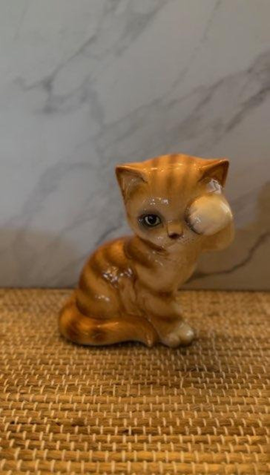 Vintage Goebel Orange Cat Figurine - Etsy