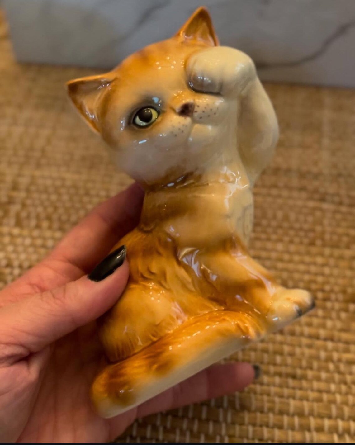Vintage Goebel Orange Cat Figurine - Etsy