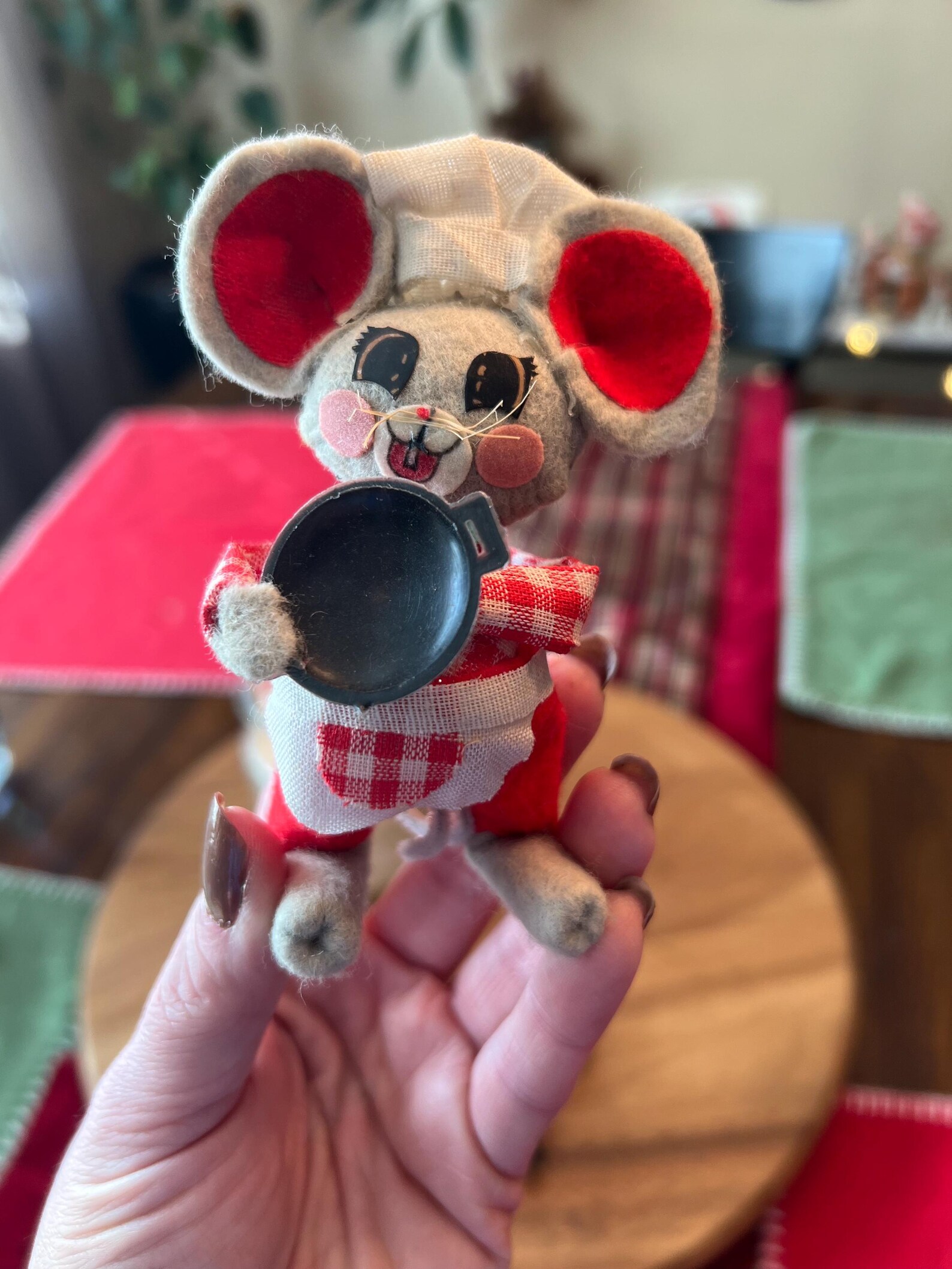 Two Plush Christmas Mice Ornaments - Etsy