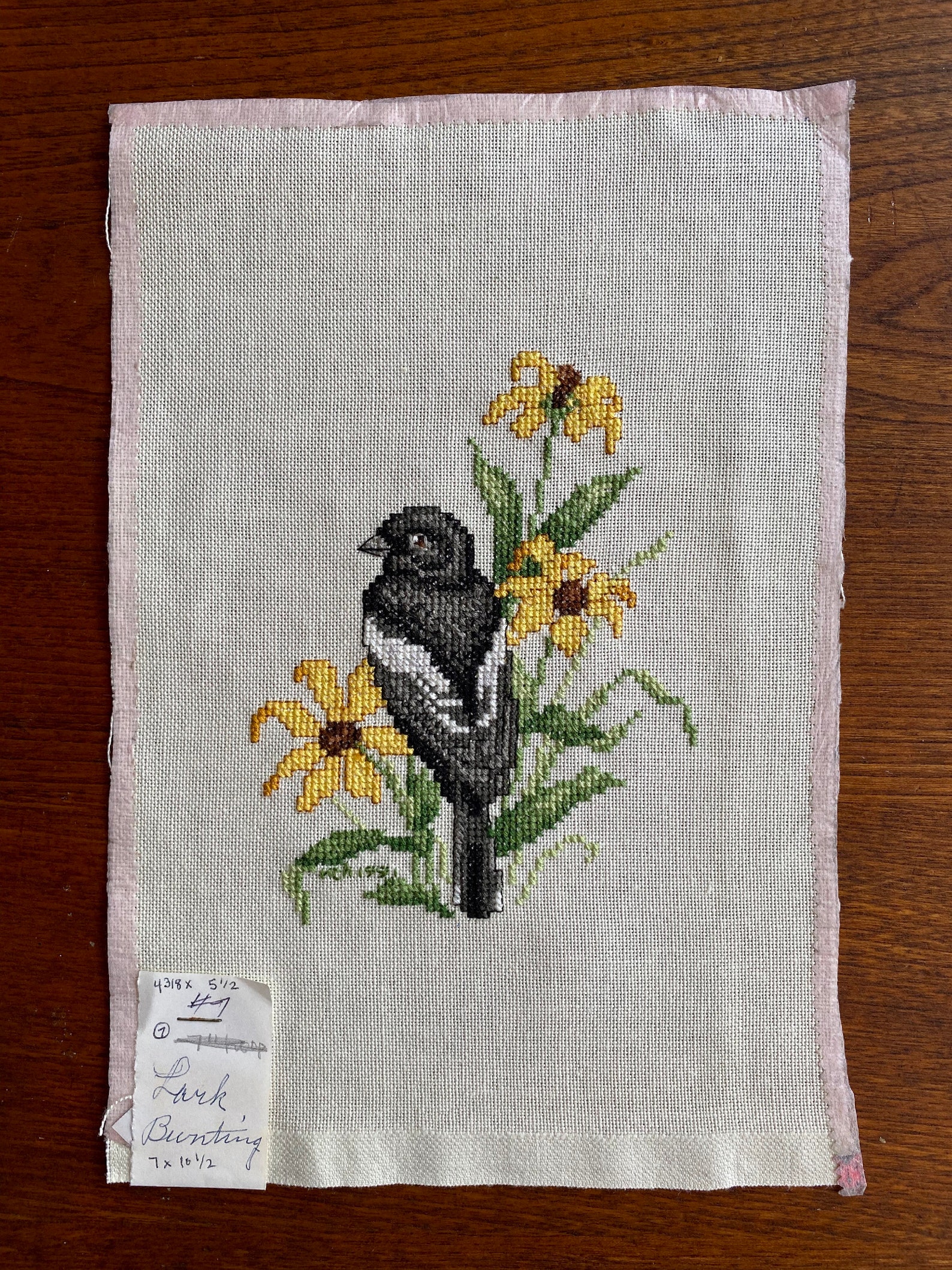 Lark Bunting Crossed Wing Collection Vintage Cross Stitch Vintage Bird ...