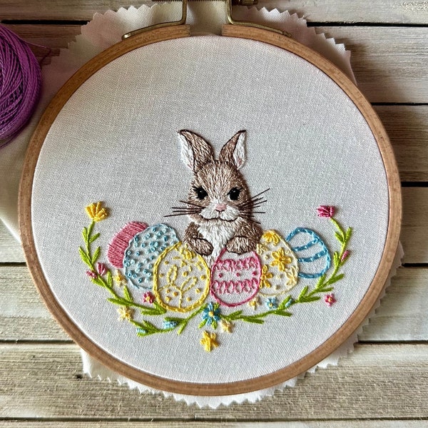 Rabbit Hand Embroidery Pattern - Etsy