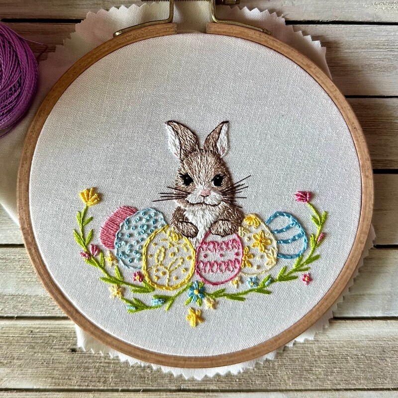 Bunny Embroidery Pattern - Etsy