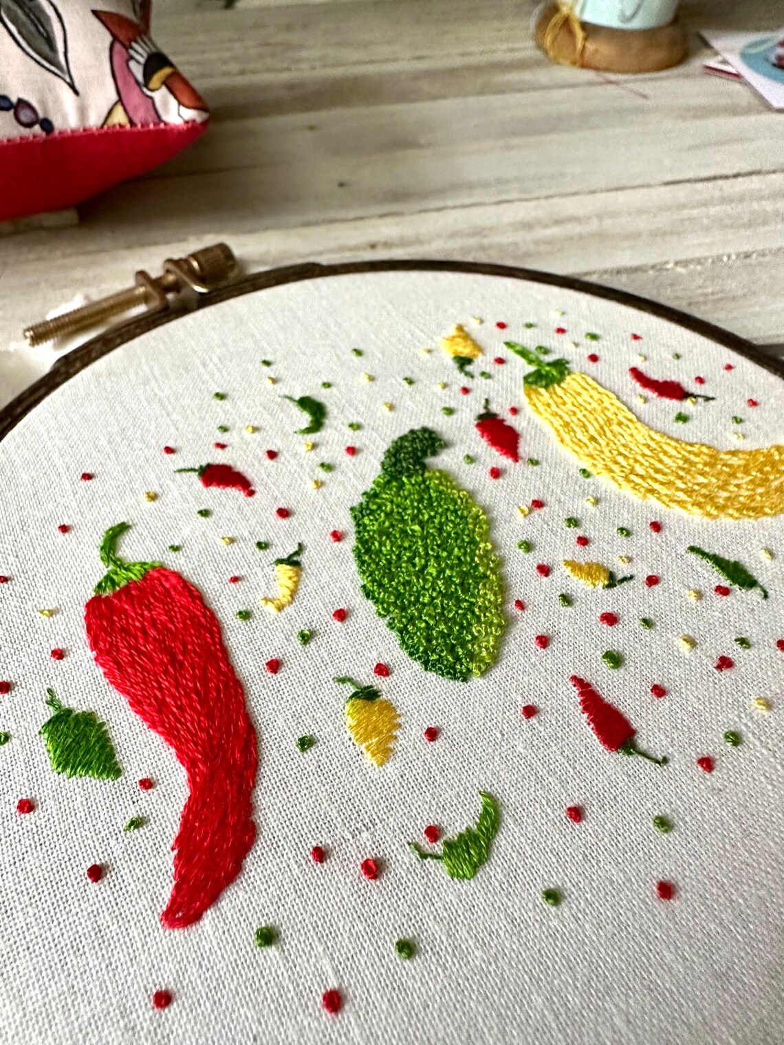 Chillies Embroidery Chillies PDF Pattern ONLY Embroidery - Etsy