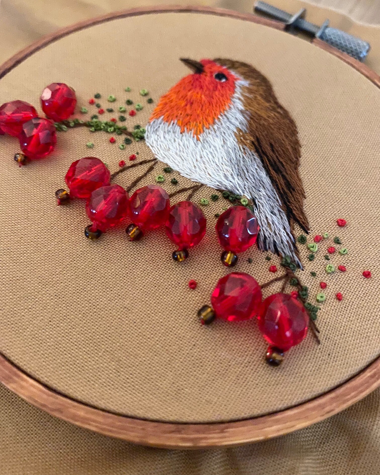 Christmas Robin PDF Embroidery Pattern Embroidery Art Hoop | Etsy