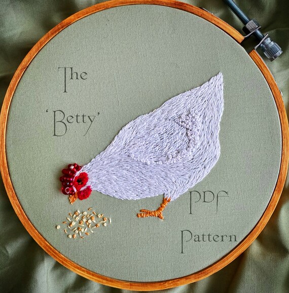 Little Hen Chicken PDF Pattern ONLY Embroidery Pattern - Etsy