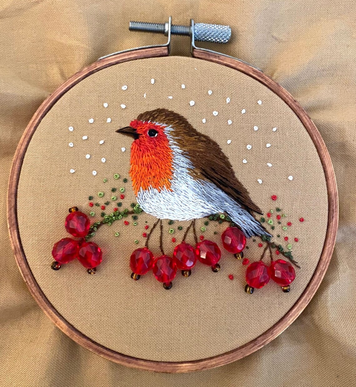 Christmas Robin PDF Embroidery Pattern Embroidery Art Hoop | Etsy