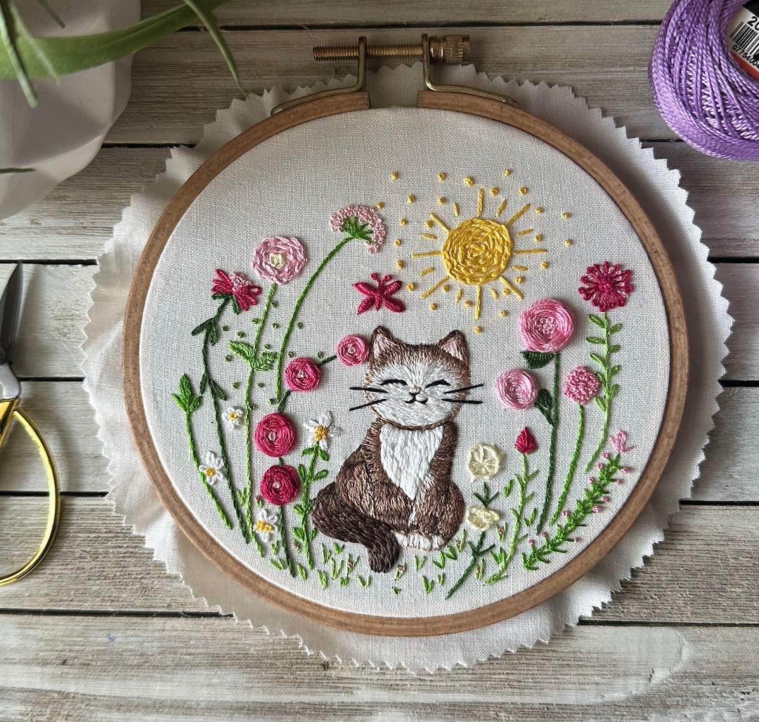 Larry the Cat, Cat, Kittens, Embroidery Cat, Embroidery, PDF Pattern ...