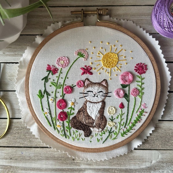 Cat Hand Embroidery - Etsy