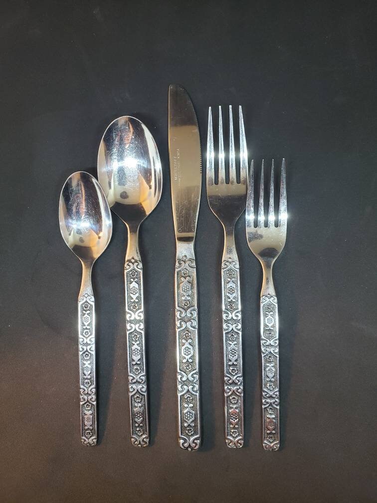 Vintage Mid Century Modern 5pc Northcraft Floral Flatware - Etsy Ireland