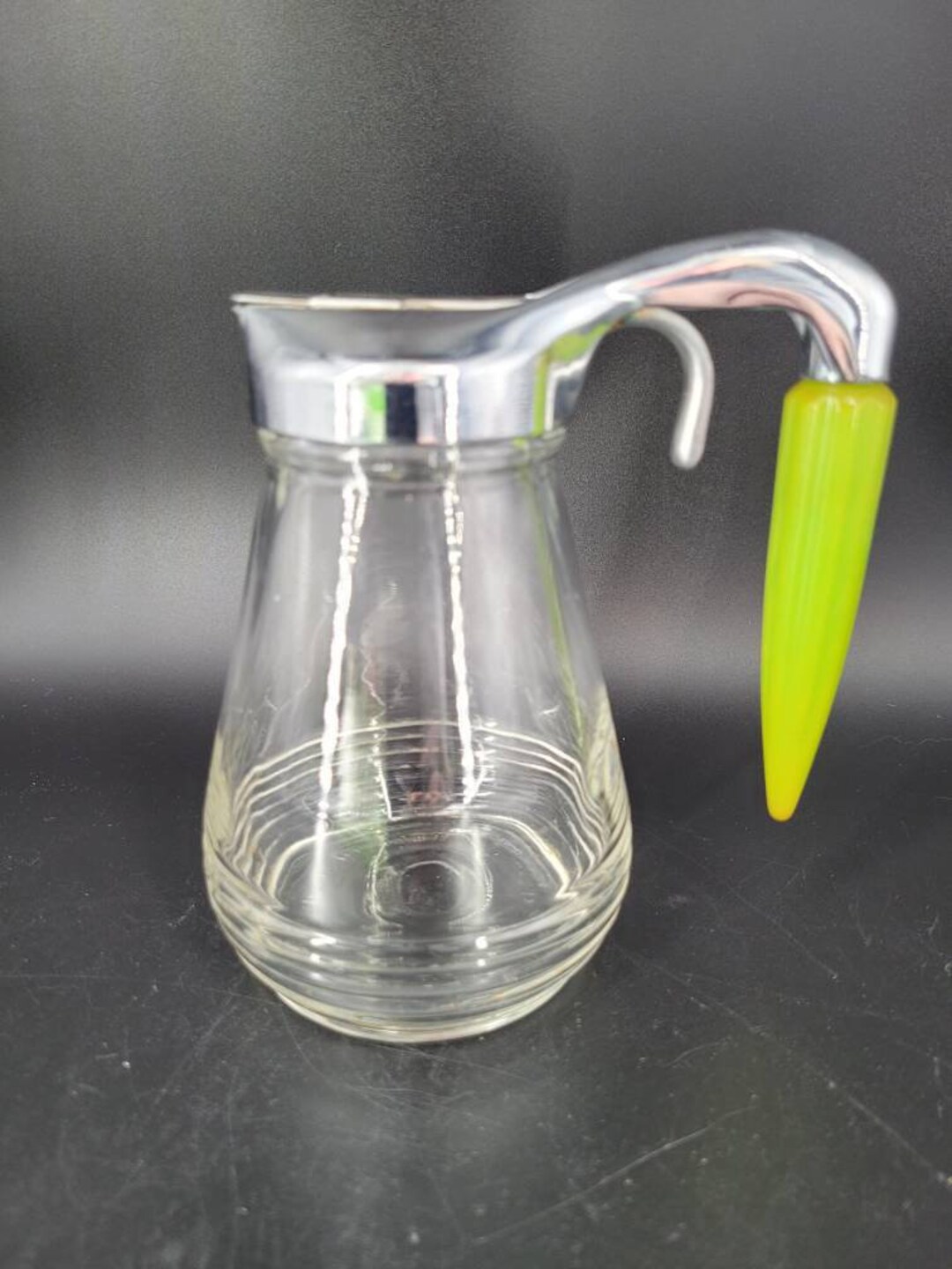 Vintage Federal Tool Corp Syrup Dispenser Pitcher Container With Green ...