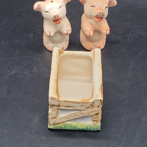 Vintage Occupied Japan Pigs in A Pen Salt and Pepper Shaker Set ...