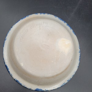 Vintage Eldreth Folk Art Pottery Salt Glaze Stoneware Pig Pie Plate ...