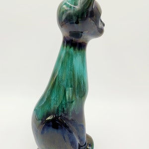 Vintage Blue Mountain Pottery Cat Figurine MCM Retro Cat Statue ...