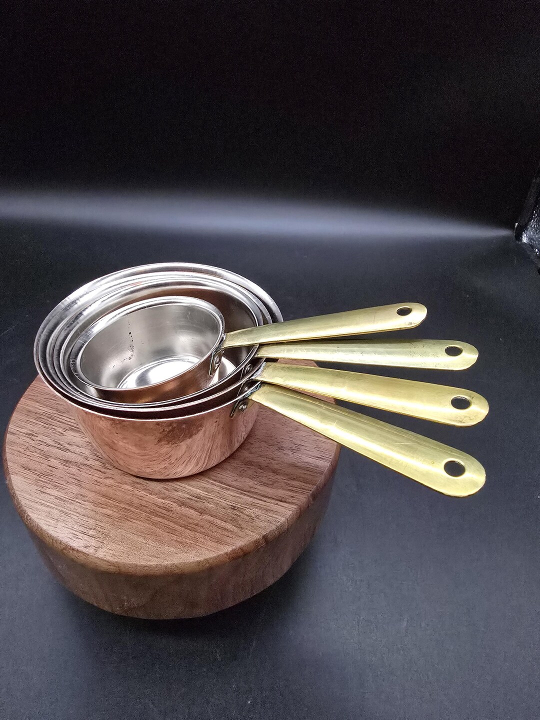 Vintage Copper 4pc Measuring Cup Set Collectible Kitchen Decor - Etsy