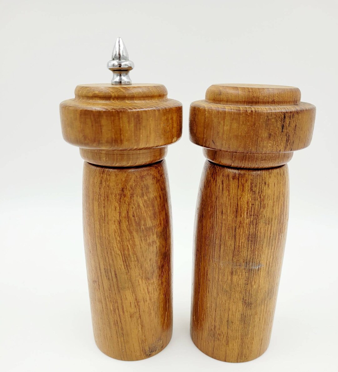 MCM Teak Salt and Peppermill Set Thailand Kitchen Decor - Etsy