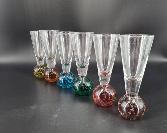 Vintage Mid Century Modern Tapered Art Glass Shot Liqueur Liquor ...