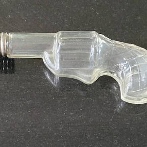 Vintage Toy Gun Pistol Revolver Glass Candy Container Collectible - Etsy