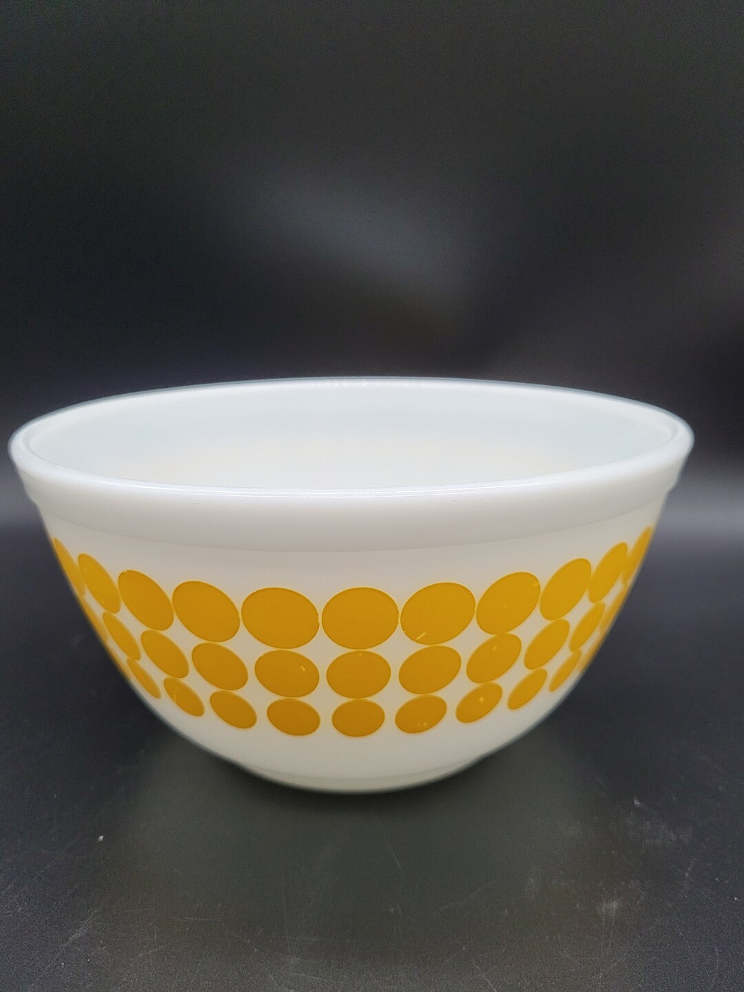 Vintage Pyrex Yellow Dot New Dots 402 Nesting Mixing Bowl Collectible ...