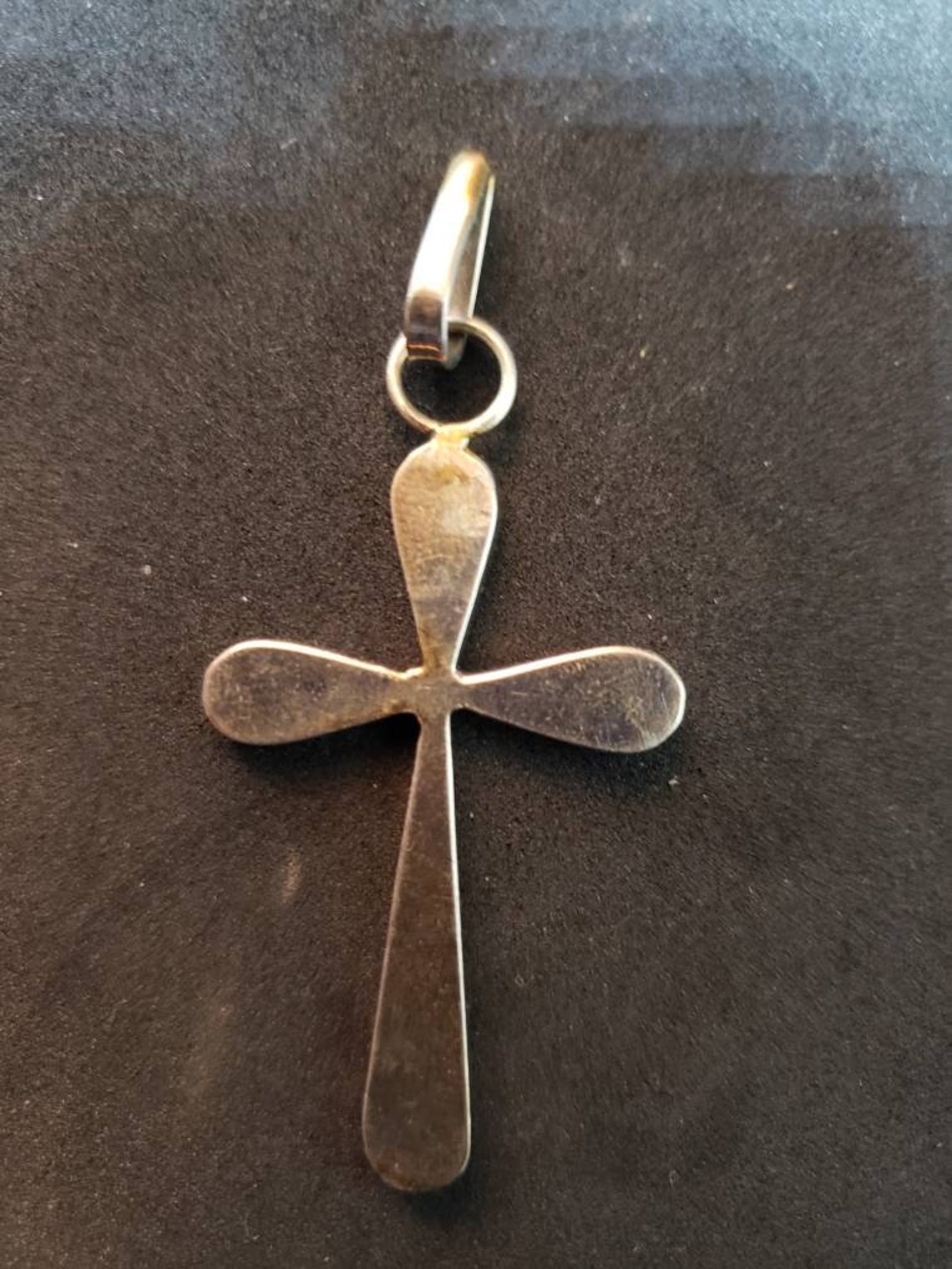 Vintage Sterling Silver Abalone Shell Cross Pendant | Etsy