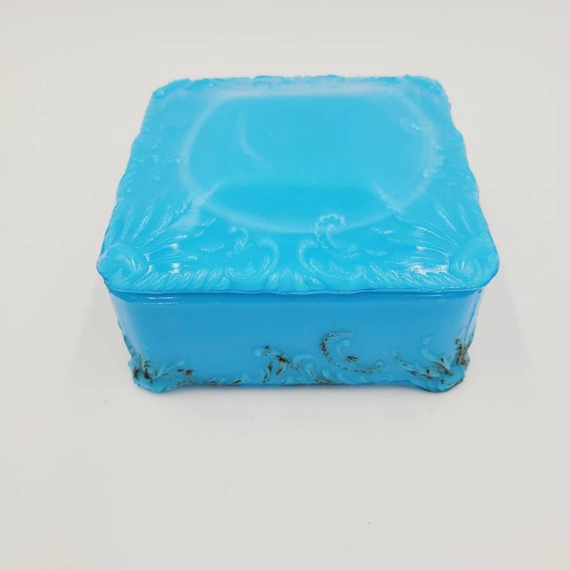 Blue Milk Glass - Etsy