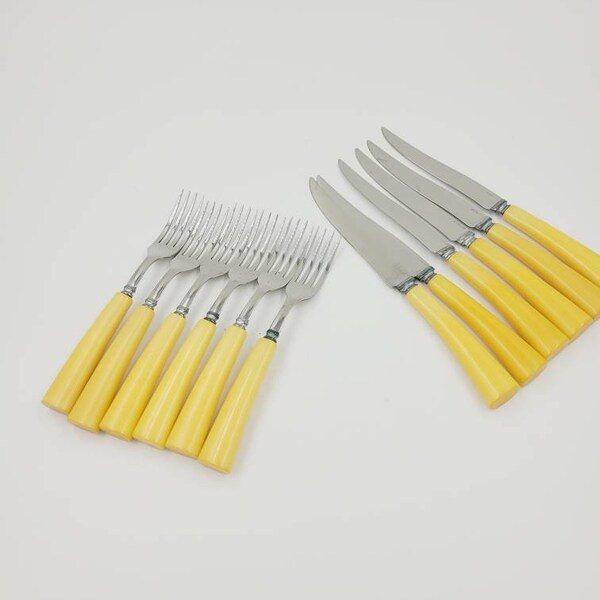 Yellow Flatware - Etsy