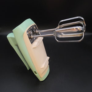 Vintage Mid Century Modern Atomic Green 3 Speed General Electric Hand ...