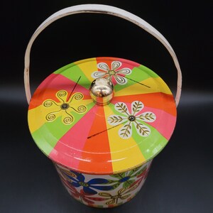 Vintage Baret Ware 1960s Retro Biscuit Colorful Tin Kitchen Decor ...