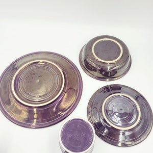 Vintage Fiesta Fiestaware Plum Mulberry 4pc Place Setting Dinner Ware ...
