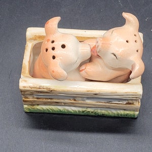 Vintage Occupied Japan Pigs in A Pen Salt and Pepper Shaker Set ...