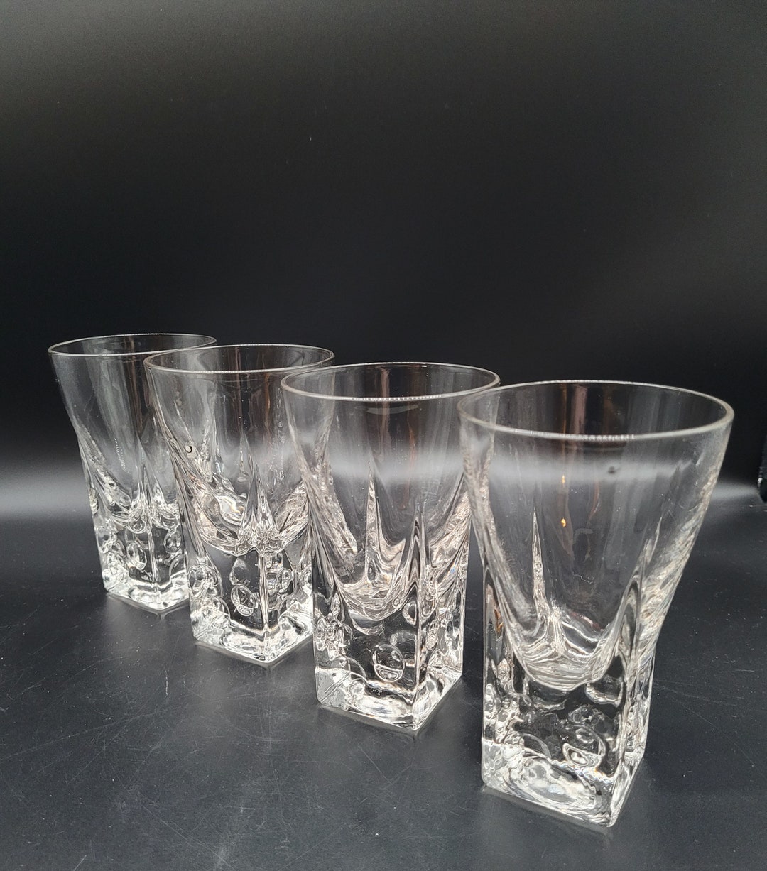 Vintage Mid Century Modern Pukeberg Sweden Art Glass Cocktail Glasses ...