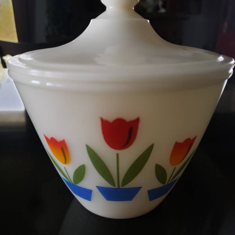 Fire King Tulip - Etsy