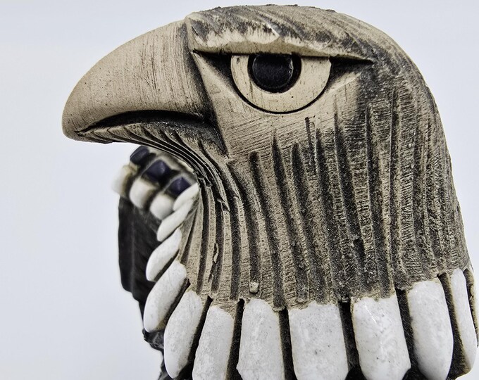 Vintage Artesania Rinconada Bald Eagle Bird Uruguay Folk Art Pottery ...