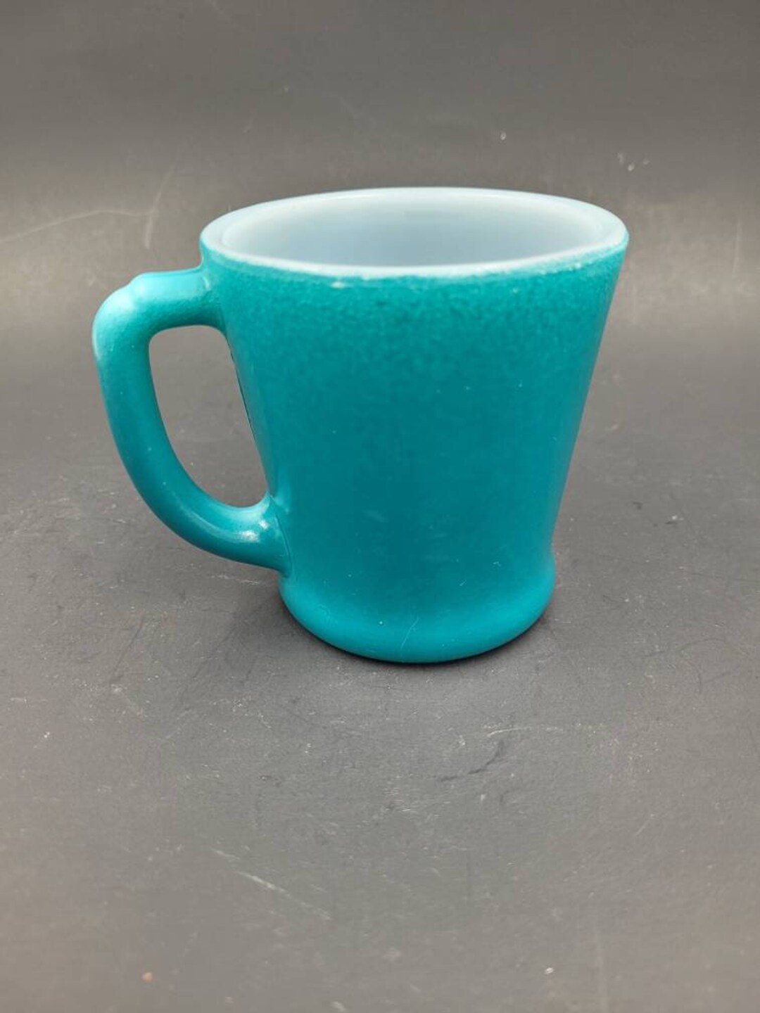 Vintage Fire King Turquoise D Handled Coffee Tea Coco Latte Mug Retro ...