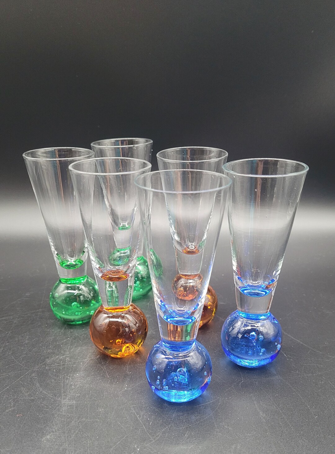 Vintage Mid Century Modern Tapered Art Glass Shot Liqueur Liquor ...