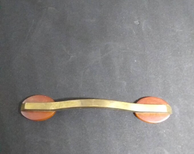 Vintage Bakelite and Brass Drawer Pull, Dresser Pull Hardware Handle ...