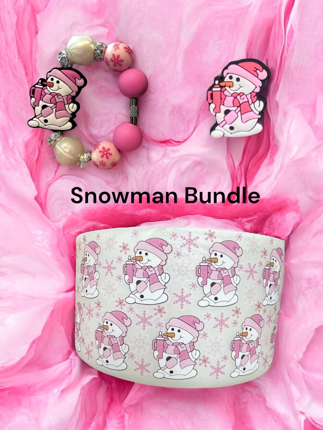 Bundle - Cutesy Pink Snowman Silicone Boot - Cupcoutureco Exclusive ...