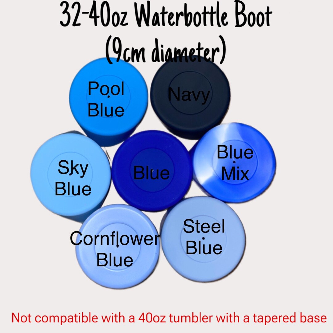 LARGE 32-40oz Waterbottle Silicone Boots: Blue Edition for Waterbottles ...