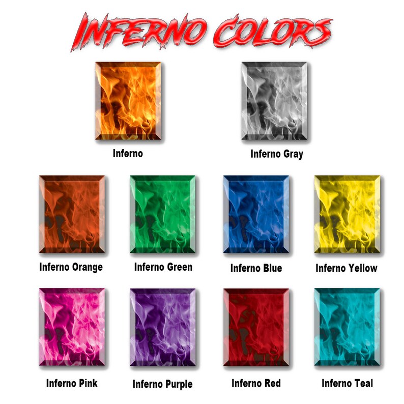 Full Color Vinyl Flame Decals for Motorcycle Gas Tanks, Saddle Bags ...